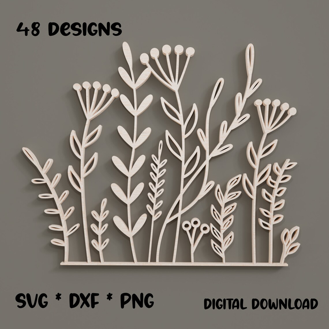 Wildflowers Svg, Wildflower Border Svg, Floral Svg, Flower Meadow Svg ...