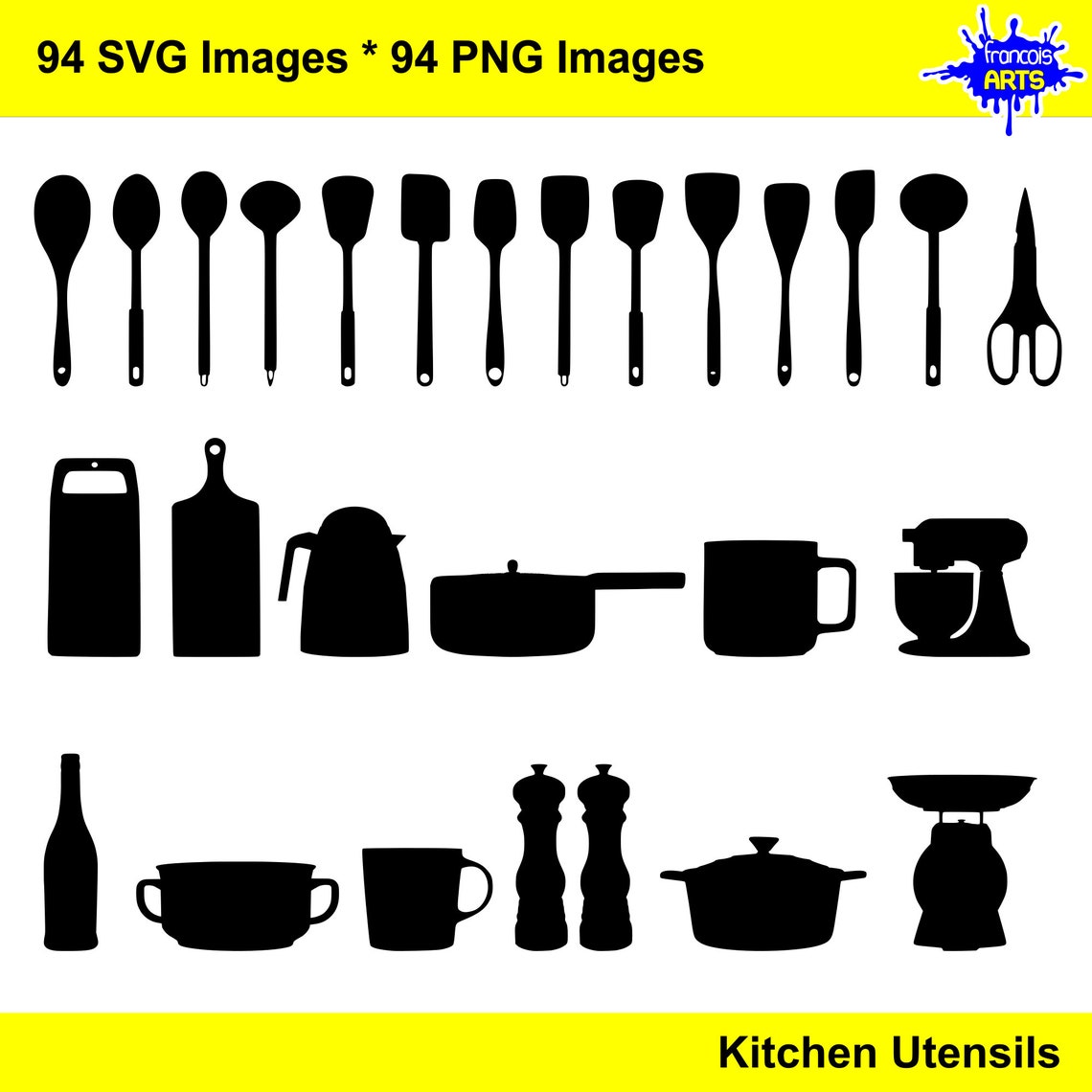 Kitchen SVG, Kitchen Utensils SVG, Kitchen Clip Art Svg for Cricut ...