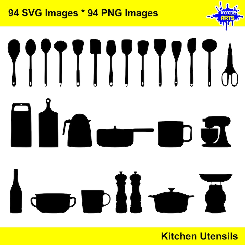 Kitchen SVG, Kitchen Utensils SVG, Kitchen Clip Art Svg for Cricut ...