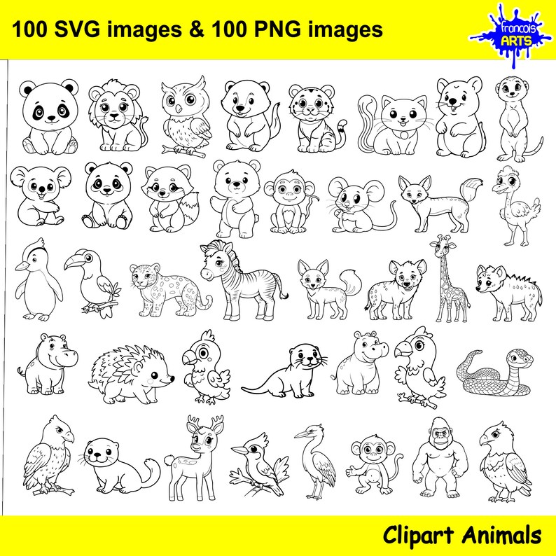 100 Animal Doodle Svg Bundle | Animal SVG | Doodle Svg | Animal Clipart ...