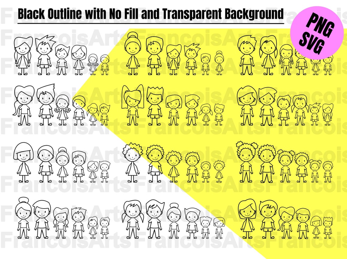 Stick Figure People Svg, Stick Figure People PNG, Doodle Stick Figure ...