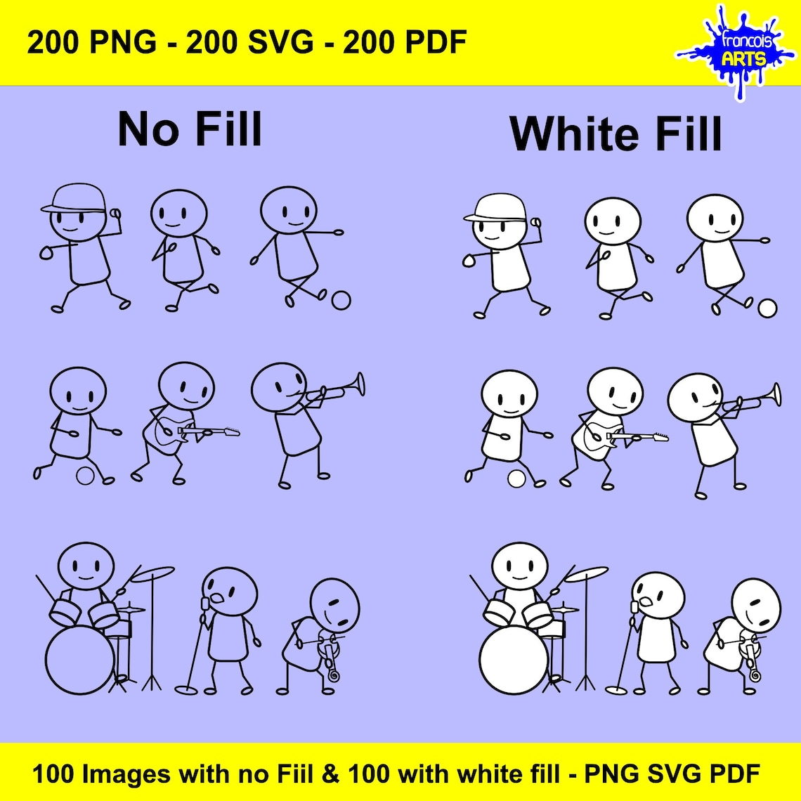 Stick Figures SVG PNG Clipart Bundle, Stick Family Svg Bundle, Stick ...