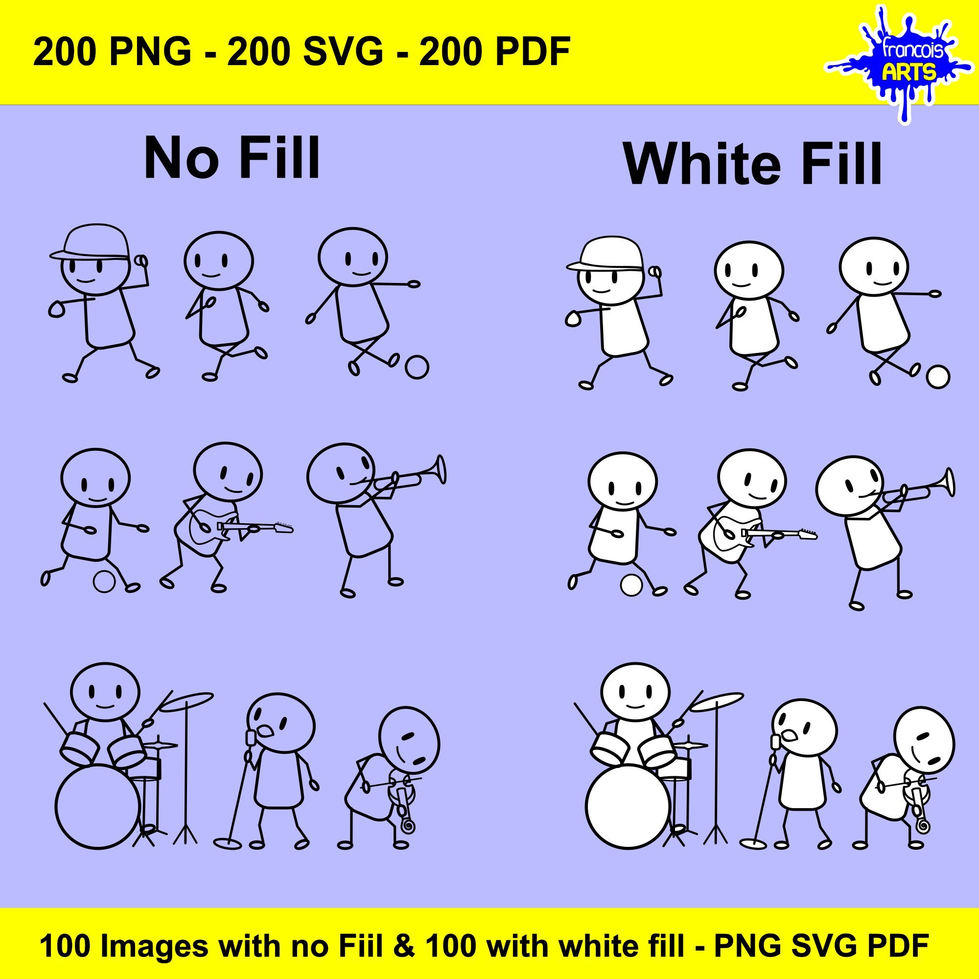 Stick Figures SVG PNG Clipart Bundle, Stick Family Svg Bundle, Stick ...