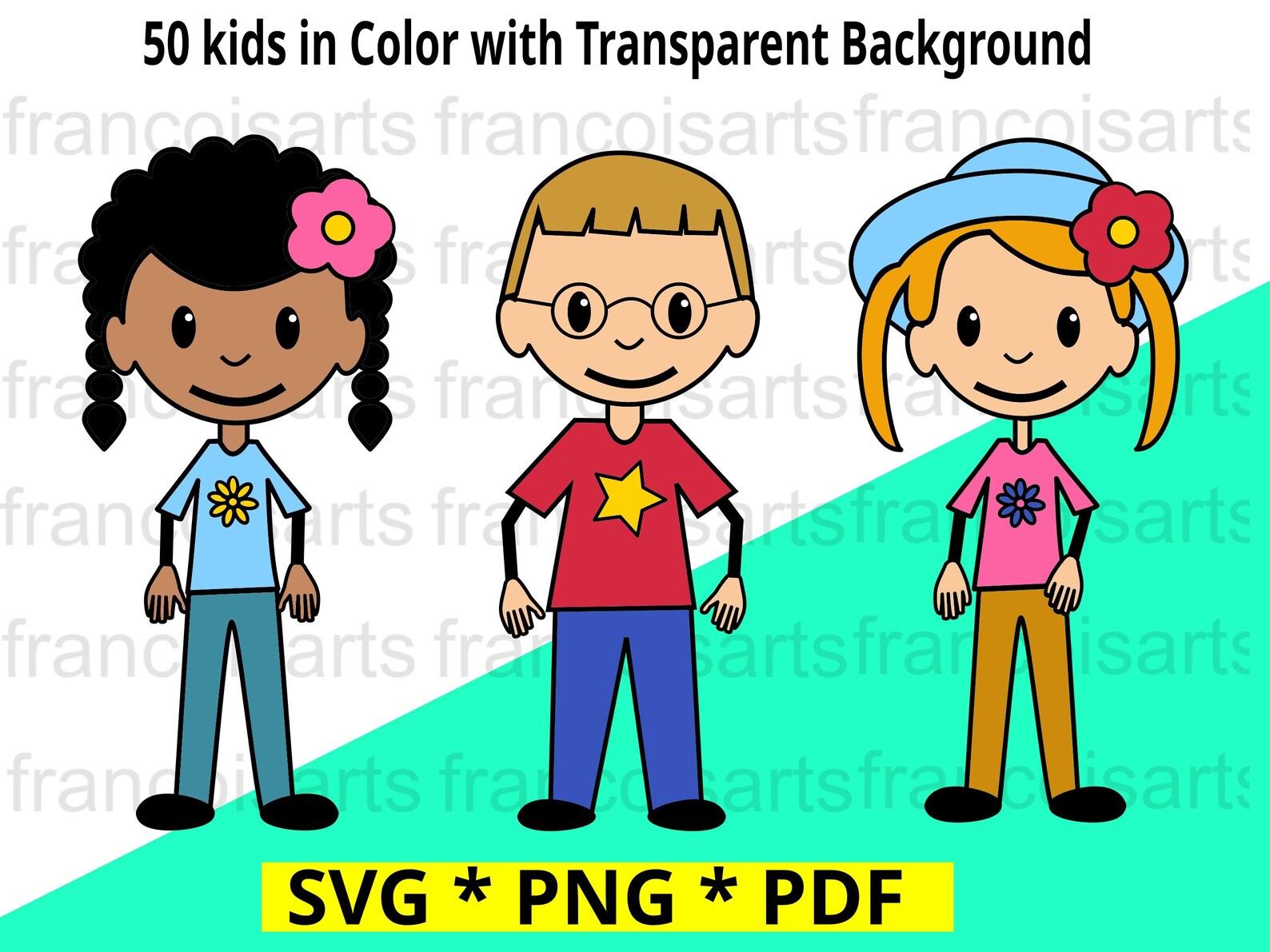 Stick Figure Kids SVG PNG Pdf,stick Figure Kids Clipart, Stick Kids Svg ...