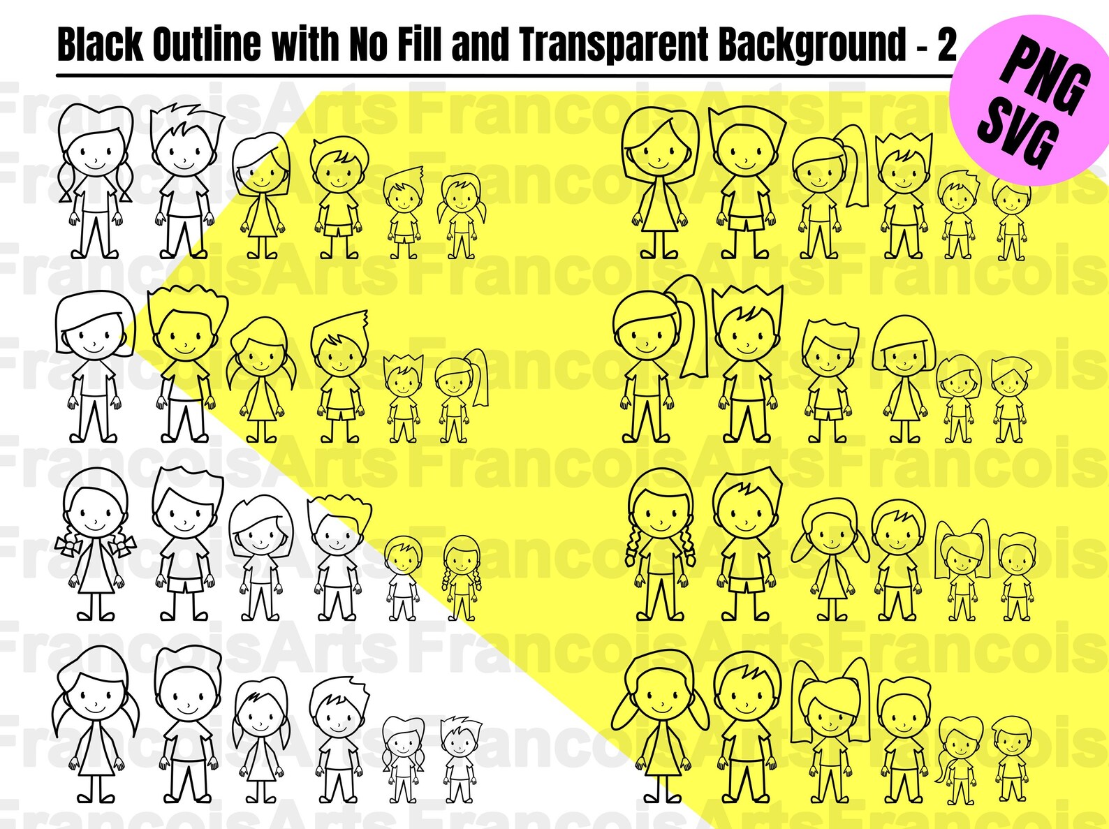 Stick Figure People Svg, Stick Figure People PNG, Doodle Stick Figure ...