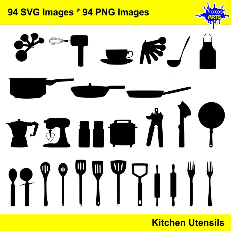 Kitchen SVG, Kitchen Utensils SVG, Kitchen Clip Art Svg for Cricut ...