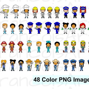 Jobs Clipart in Color With Transparent Backgrounds PNG, Occupations ...