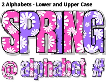 Hand-drawn Scribble Outline Doodle Alphabet PNG Bundle - Etsy