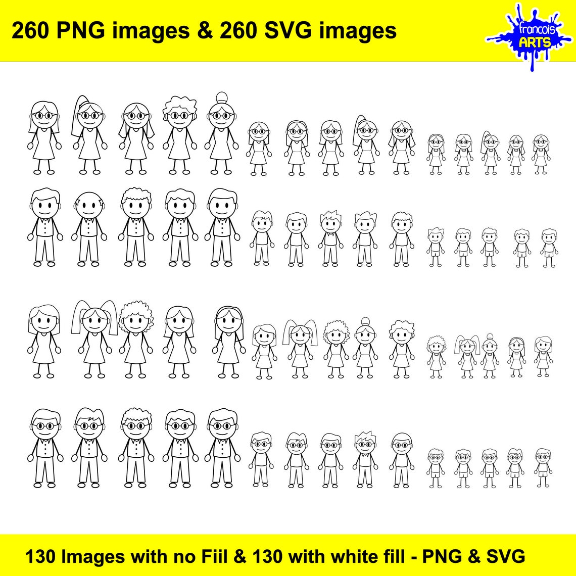 Stick Figure Family SVG and Stick Family Png Clipart. Stick - Etsy ...
