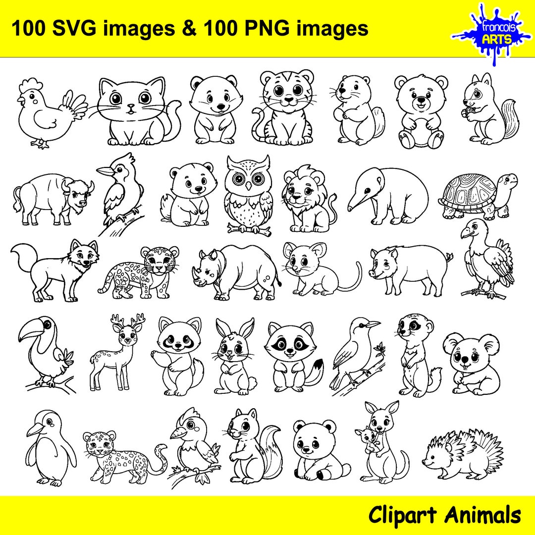 100 Animal Doodle Svg Bundle | Animal SVG | Doodle Svg | Animal Clipart ...