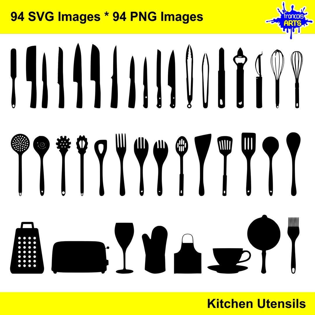 Kitchen SVG, Kitchen Utensils SVG, Kitchen Clip Art Svg for Cricut ...