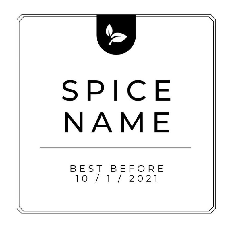 Editable Template in Canva Pantry Label | Spice and Herbs Label ...