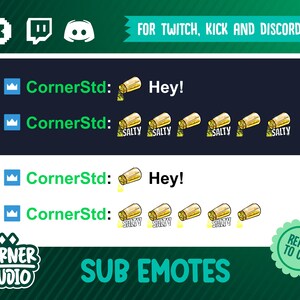 Gold Salt Twitch, Discord and Kick Emotes for Streaming or Gaming - Etsy