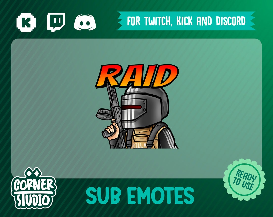 Raid Killa Twitch, Discord & Kick Emote for Streaming or Gaming - Etsy