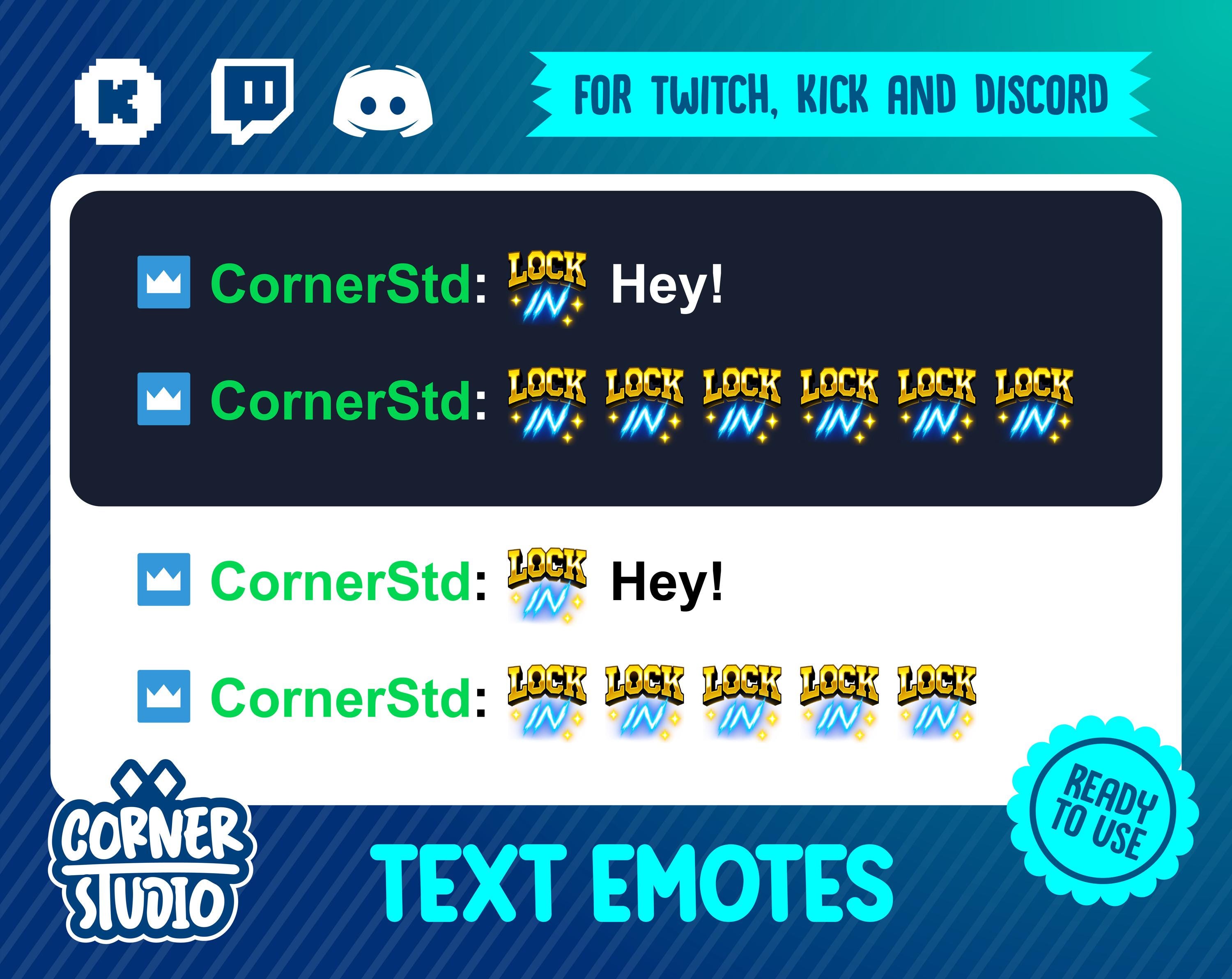 Lock in Twitch, Discord & Kick Emotes for Streaming or Gaming - Etsy