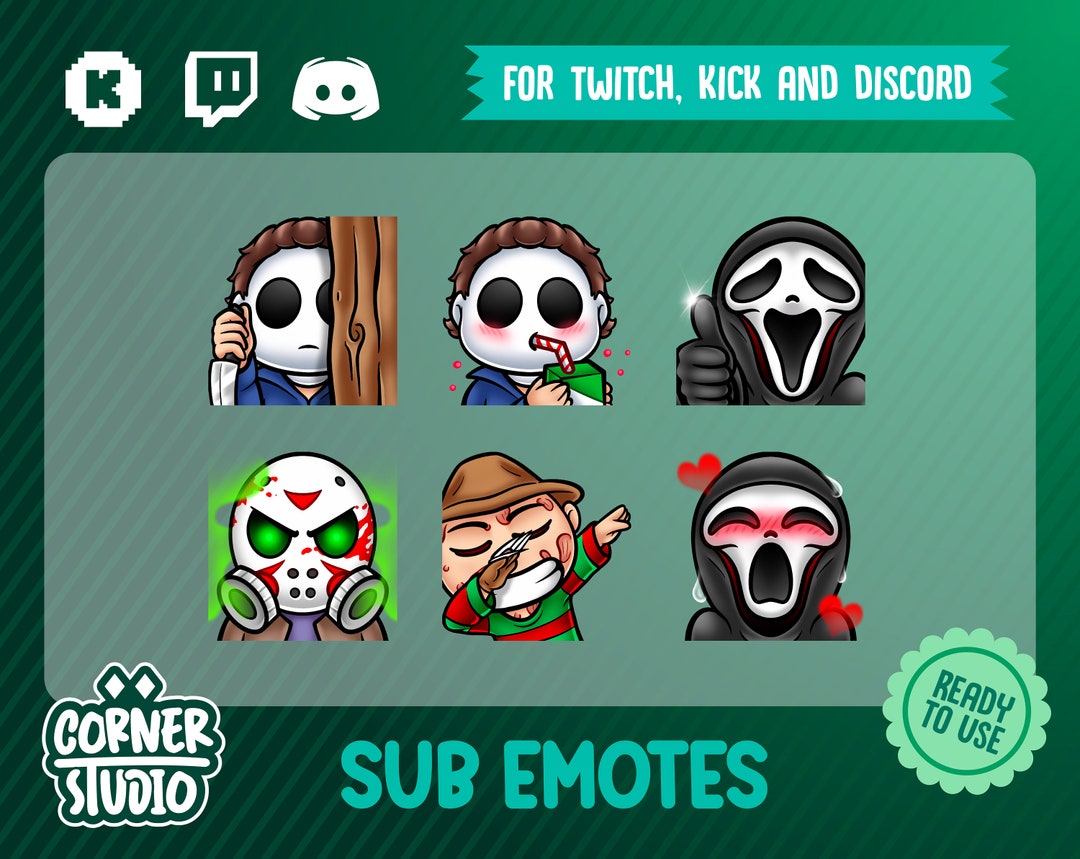 Old Horror Versions Twitch, Discord & Kick Emotes for Streaming or ...