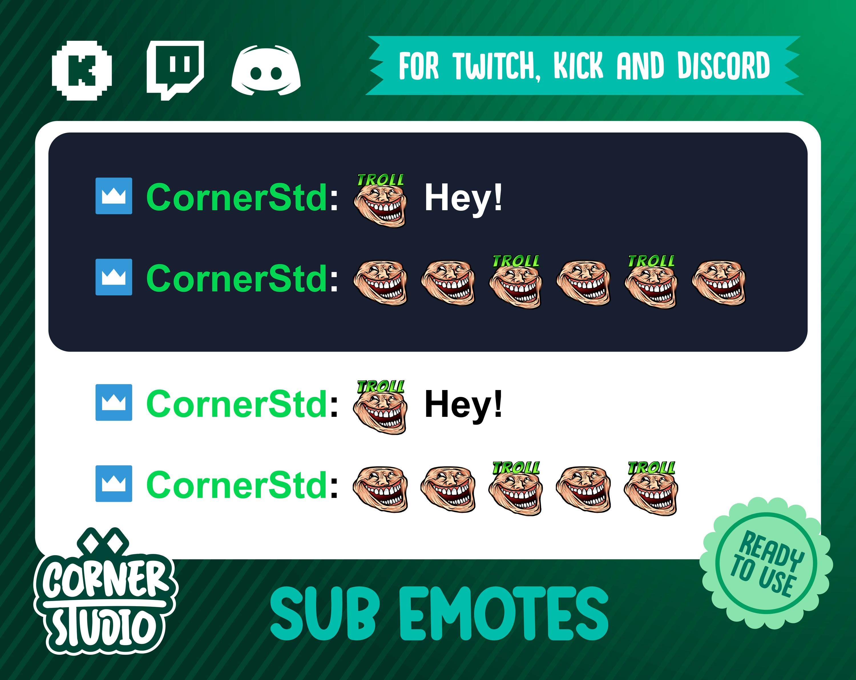 Troll Meme Twitch, Discord and Kick Emotes for Streaming or Gaming - Etsy