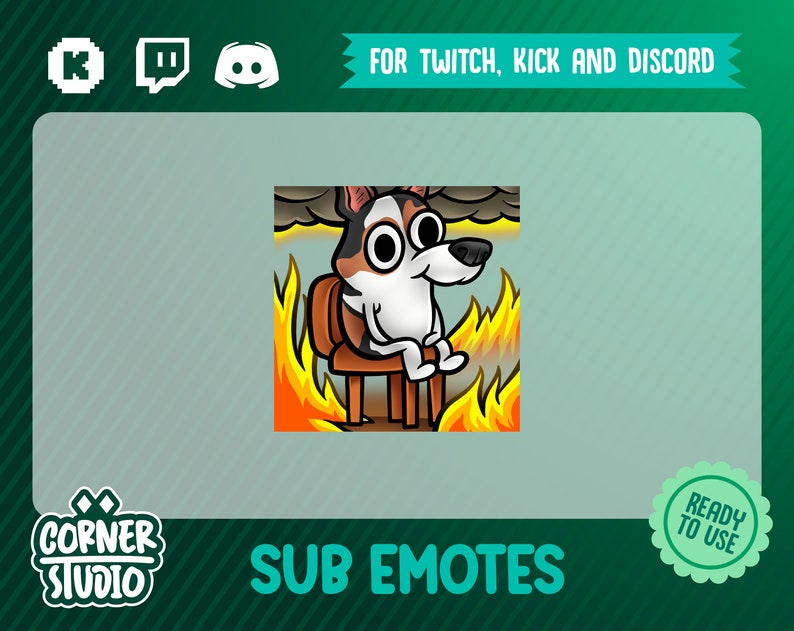 This is Fine Meme Twitch, Discord & Kick Emotes for Streaming or Gaming ...