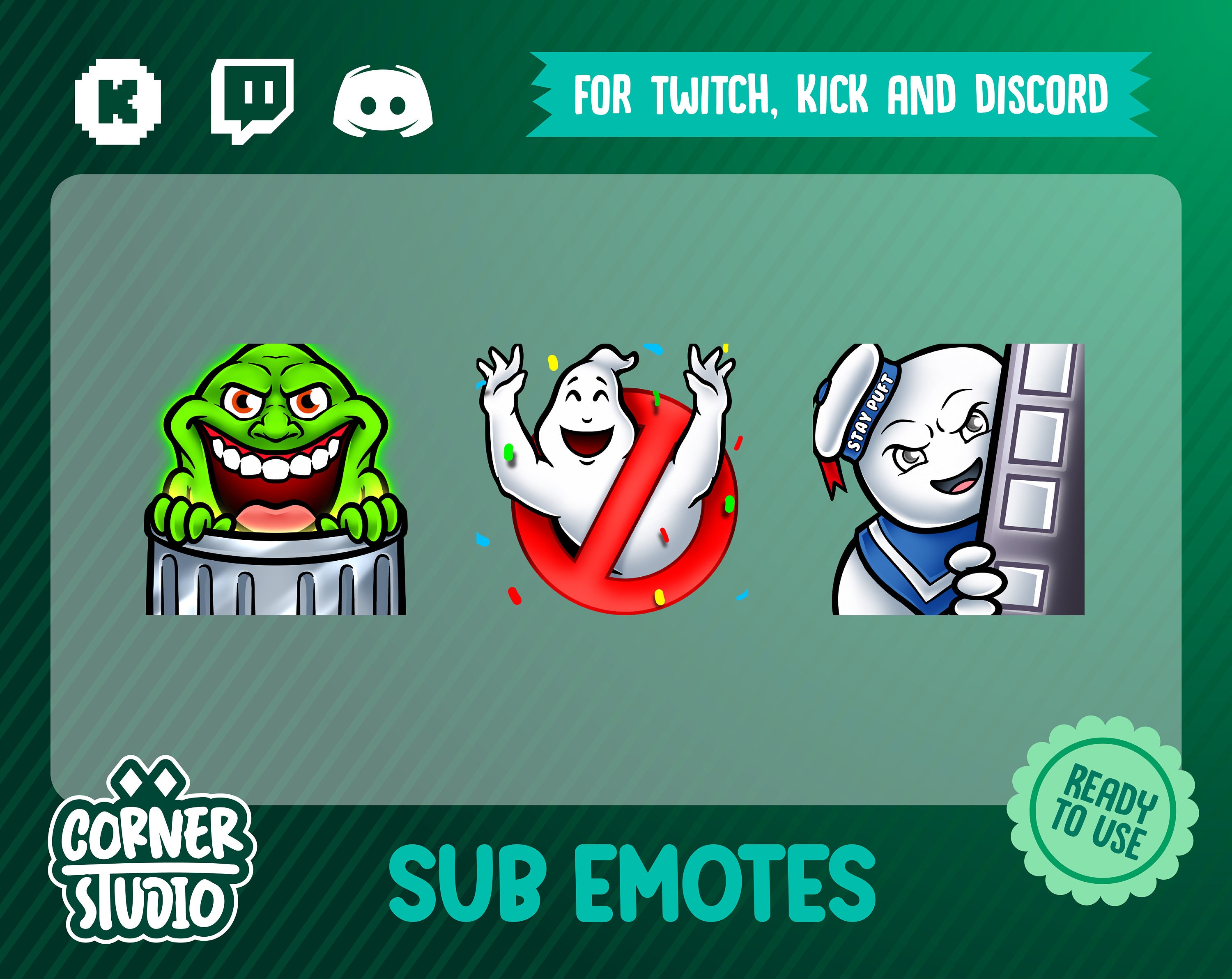 Ghostbusters Twitch, Discord & Kick Emotes for Streaming or Gaming - Etsy