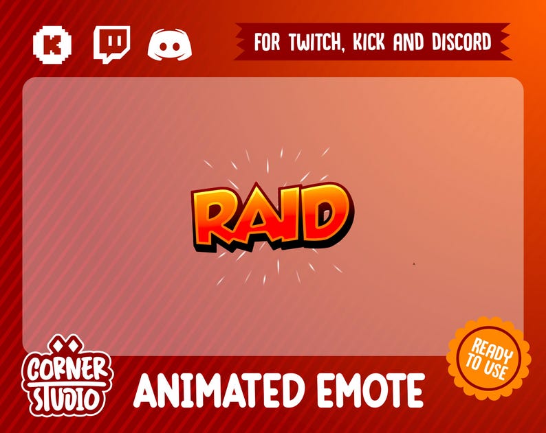 Raid GIF Animated Emote Twitch, Discord & Kick Emotes for Streaming or ...