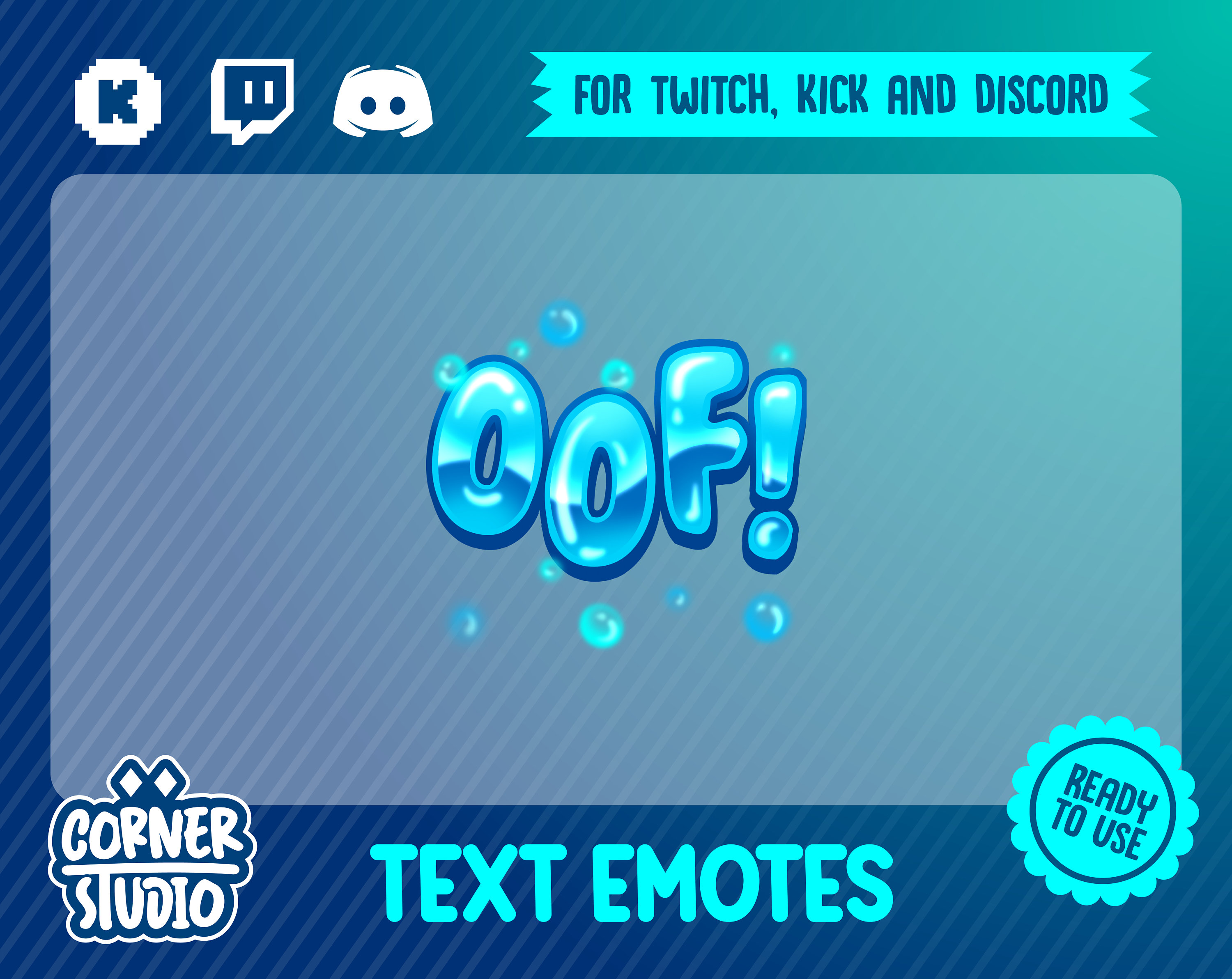 Oof! Twitch, Discord & Kick Text Emotes for Streaming or Gaming - Etsy