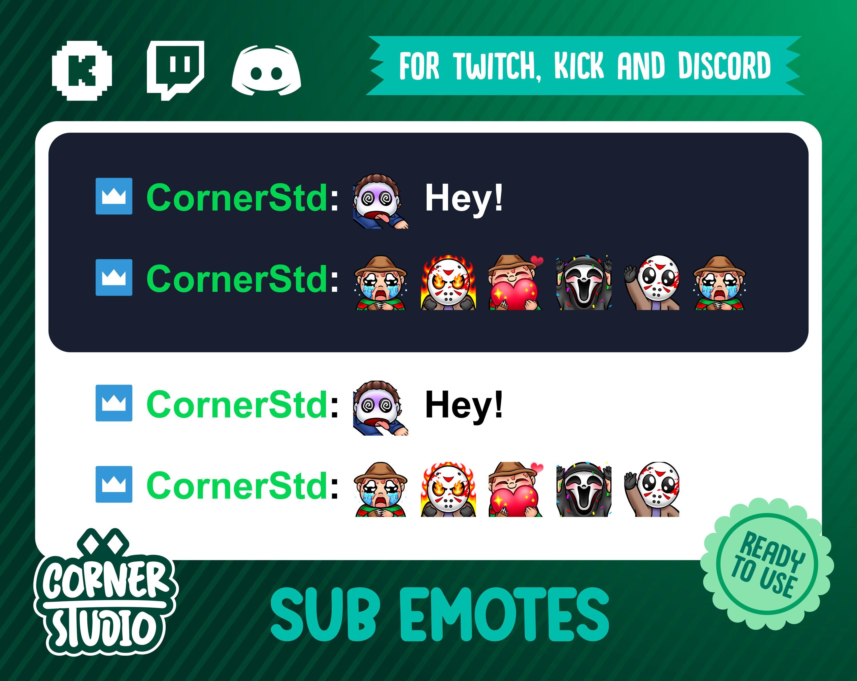 Old Horror Versions Twitch, Discord & Kick Emotes for Streaming or ...