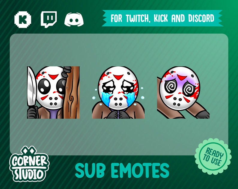 Jason Twitch, Discord & Kick Emotes for Streaming or Gaming - Etsy