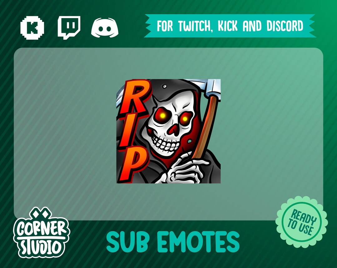 RIP Grim Reaper Twitch, Discord & Kick Emote for Streaming or Gaming - Etsy