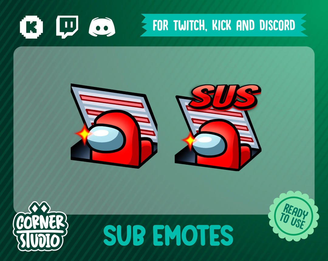 Among Us Twitch, Discord & Kick Emotes for Streaming or Gaming - Etsy