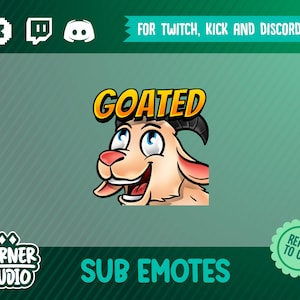 Goat Twitch, Discord & Kick Emote for Streaming or Gaming - Etsy