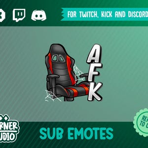 AFK Gaming Chair Twitch, Discord & Kick Emotes for Streaming or Gaming ...
