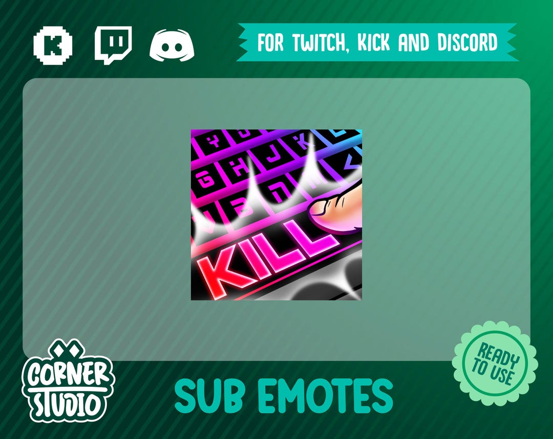 Kill Spacebar Twitch, Discord & Kick Emotes for Streaming or Gaming - Etsy