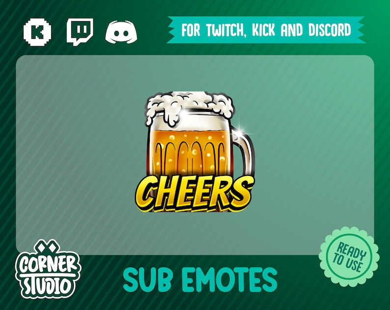 Beer Cheers Twitch, Discord & Kick Emotes for Streaming or Gaming - Etsy