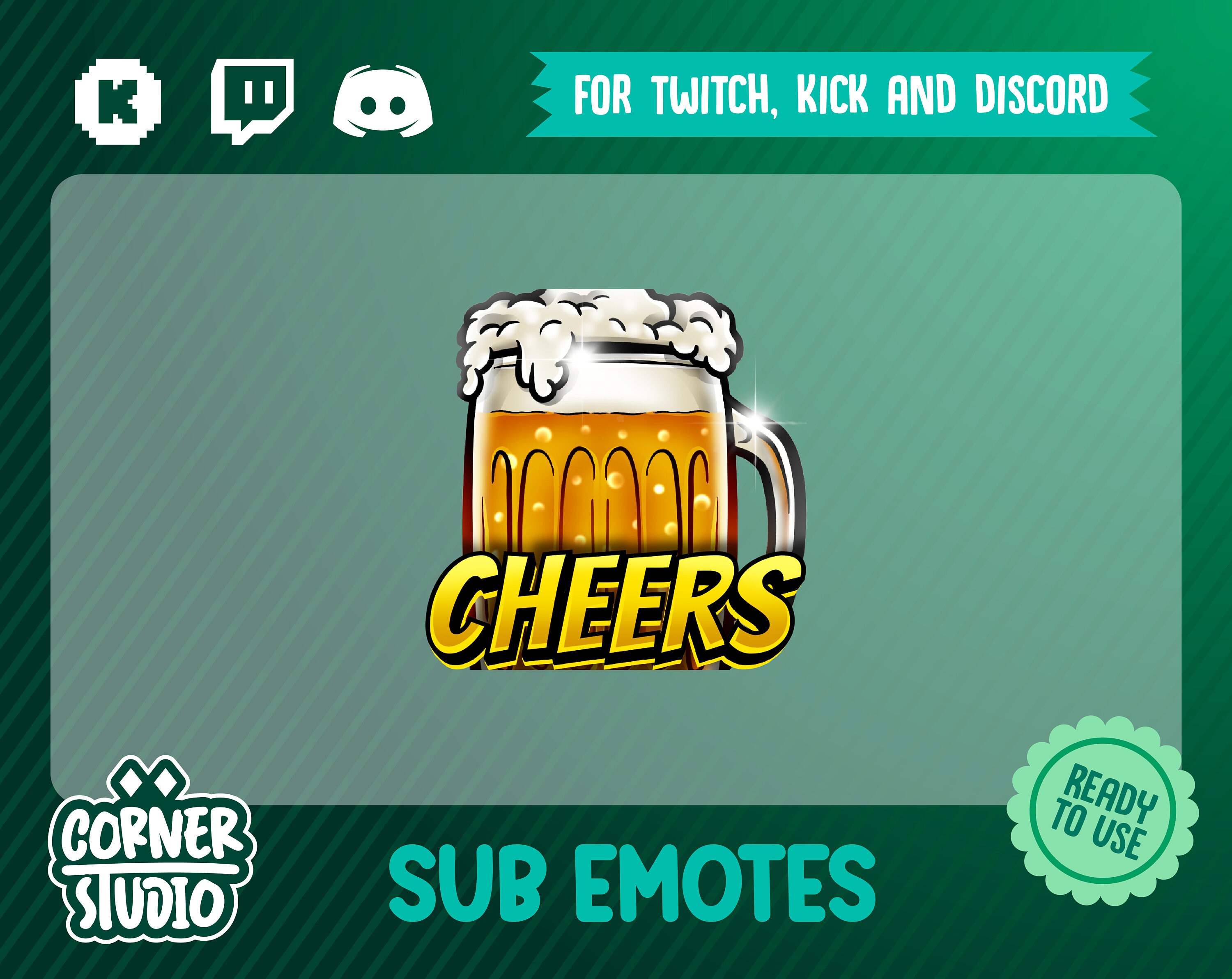 Beer Cheers Twitch, Discord & Kick Emotes for Streaming or Gaming - Etsy