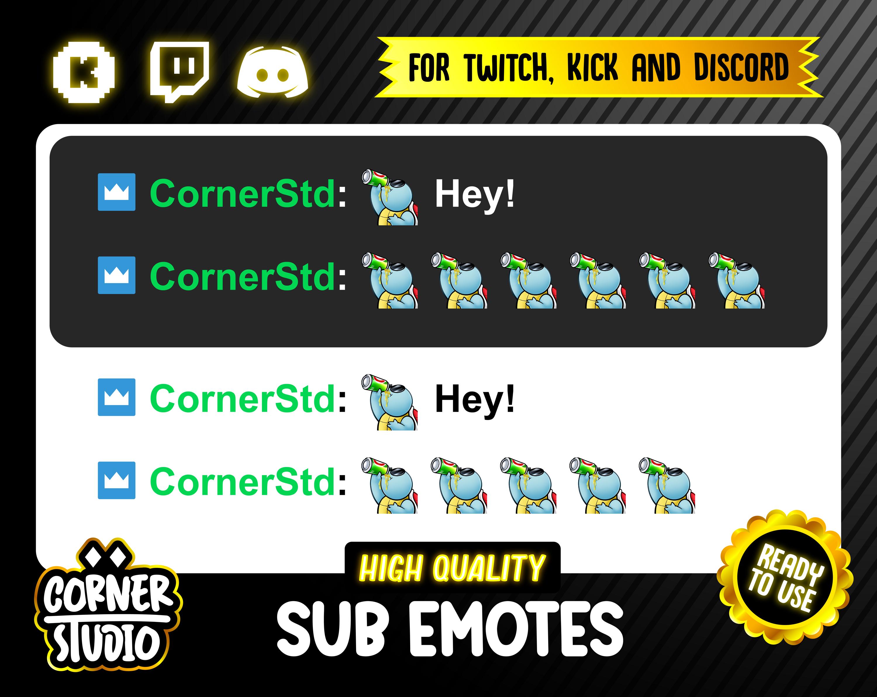 Squirtle Drink Twitch, Discord & Kick Emotes for Streaming or Gaming - Etsy