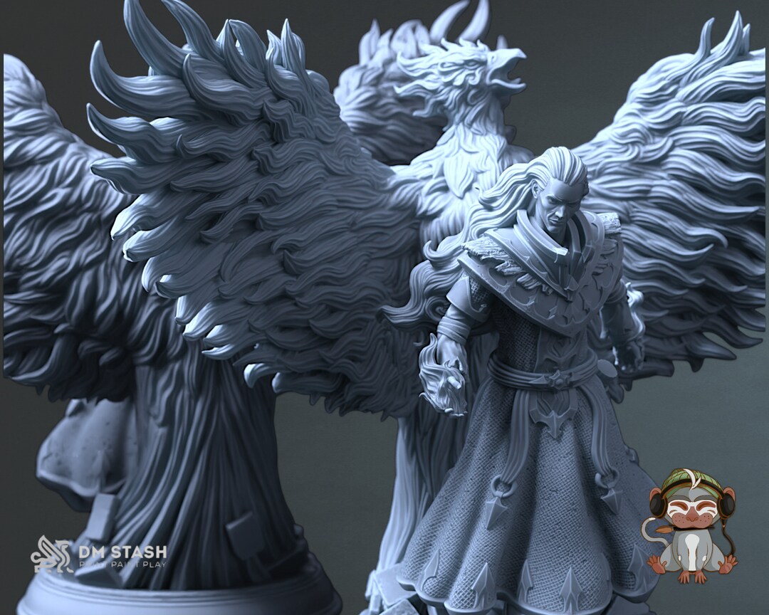 Pyromancer Dnd Miniature 3D Print for Painting, Dungeons and Dragons ...
