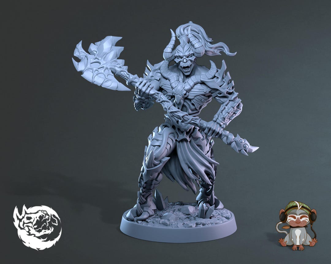 Lord Thul, Demon Ax Barbarian High Quality Dungeons and Dragons ...