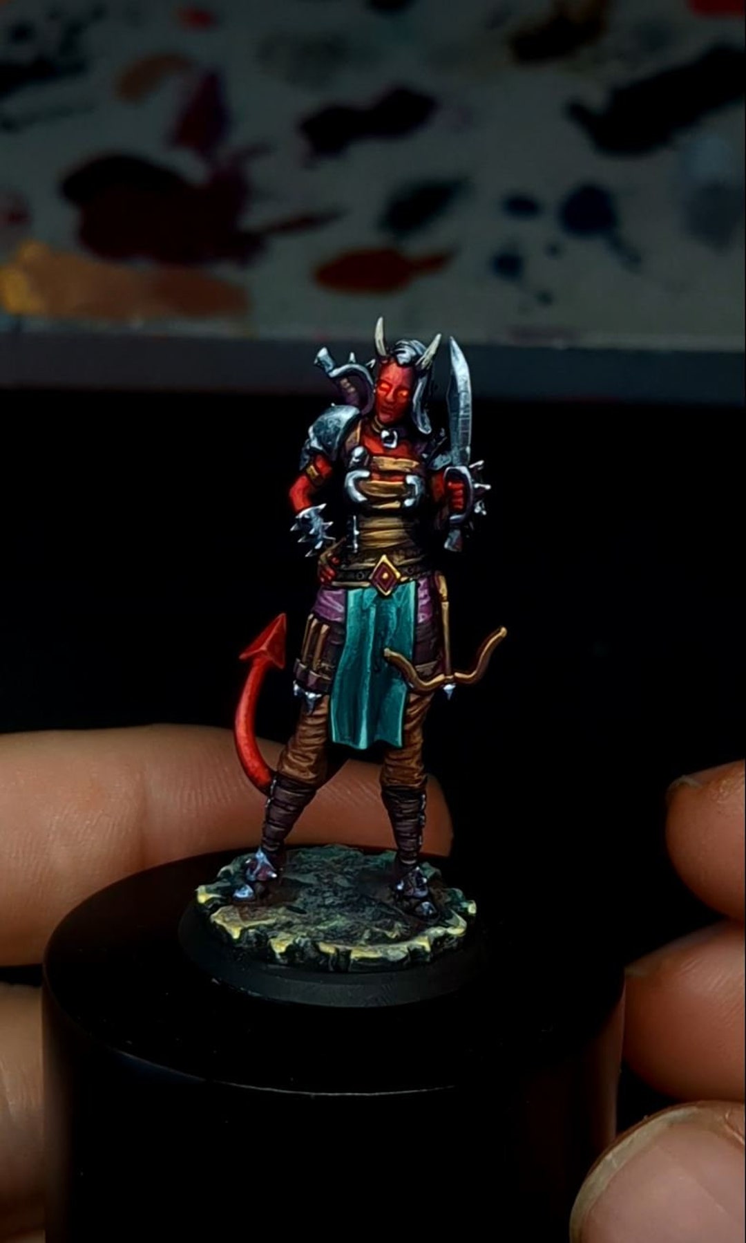 Hand Painted Dnd Miniature Tiefling Thief High Quality Resin Figure Perfect as a Gift for All ...