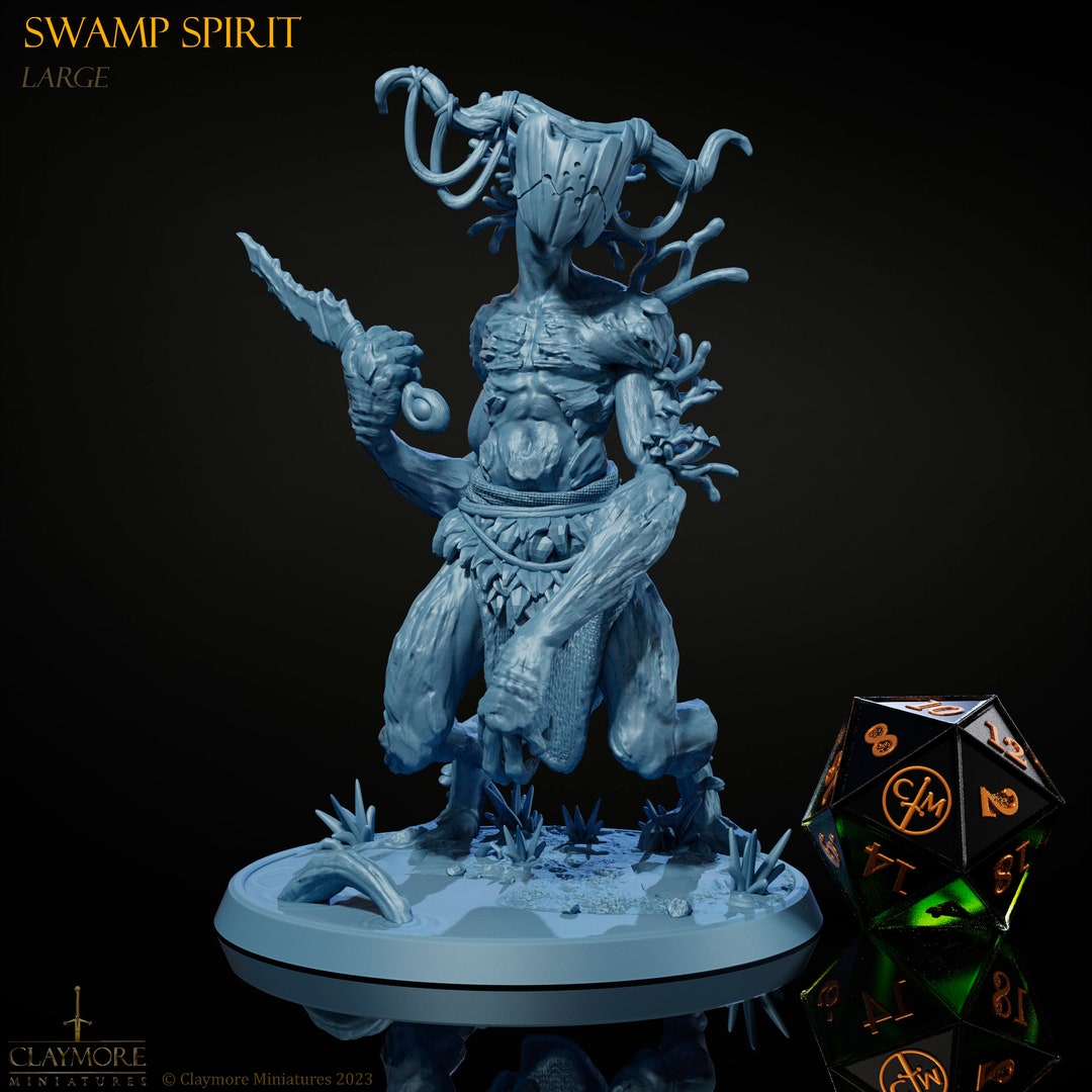 Swamp Spirit Dnd Miniature 3D Print for Painting, Dungeons and Dragons ...