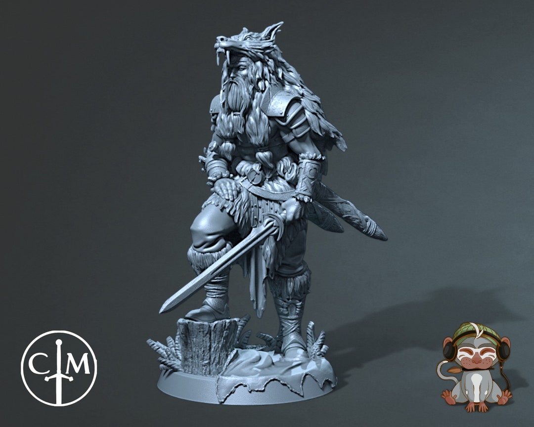 Fenrir Ironfang Human Barbarian Fantasy Tabletop RPG Dnd Dungeons and ...