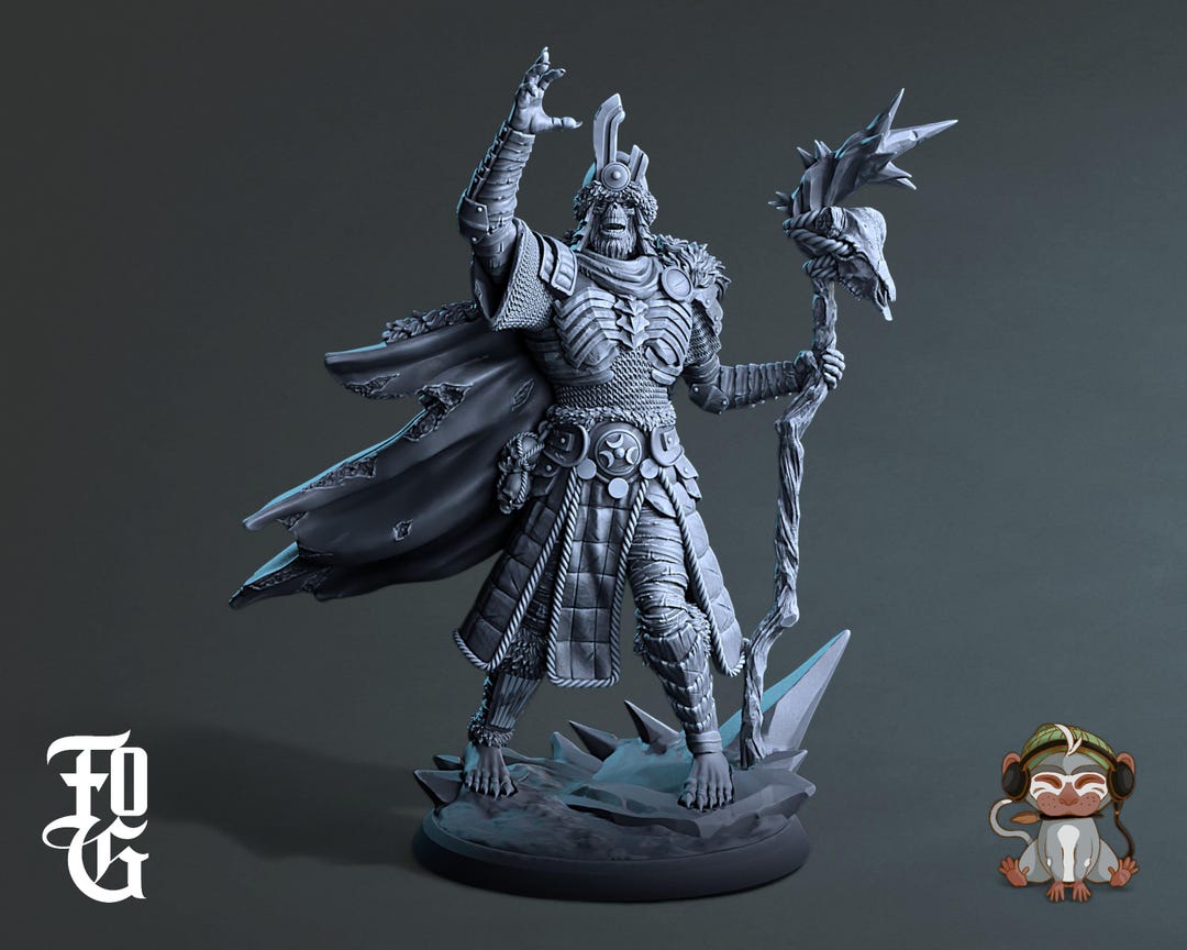 Undead Wizard Dnd Miniature 3D Print for Painting, Dungeons and Dragons ...