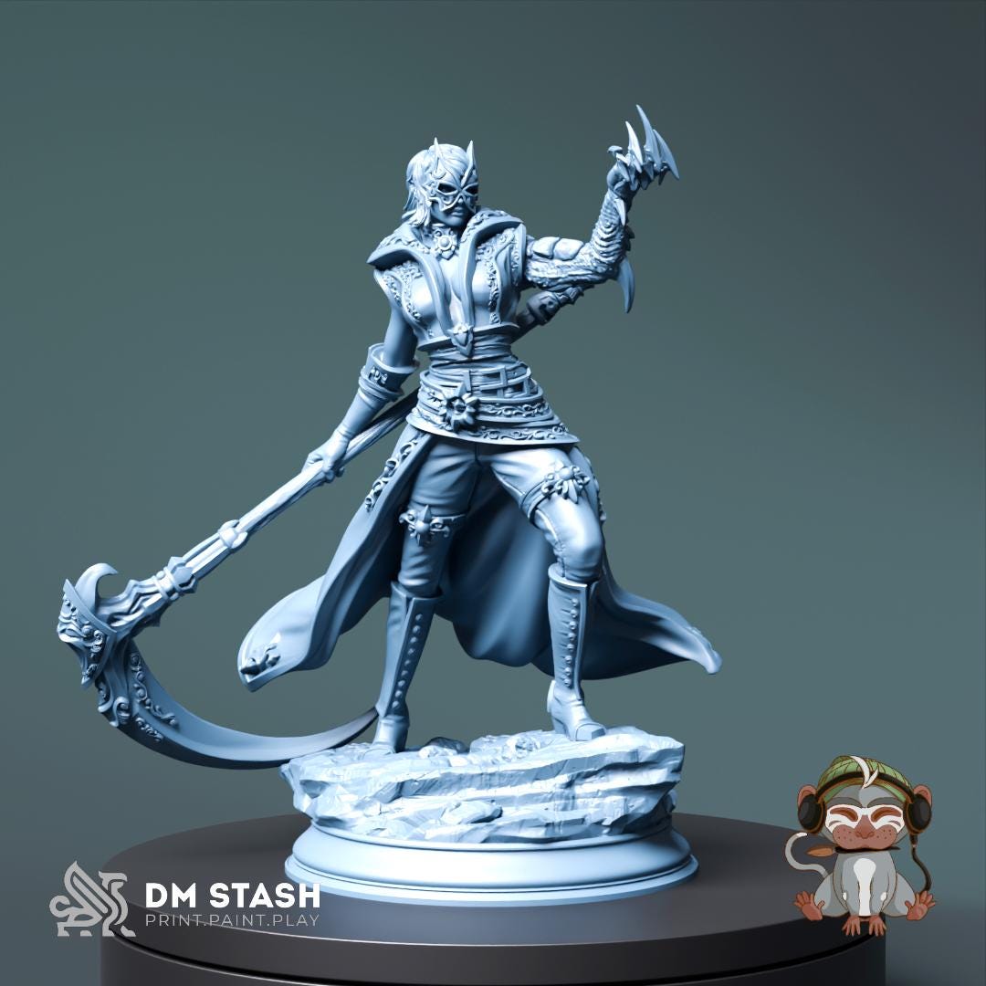 Female Vampire Dnd Miniature 3D Print for Painting, Dungeons and ...