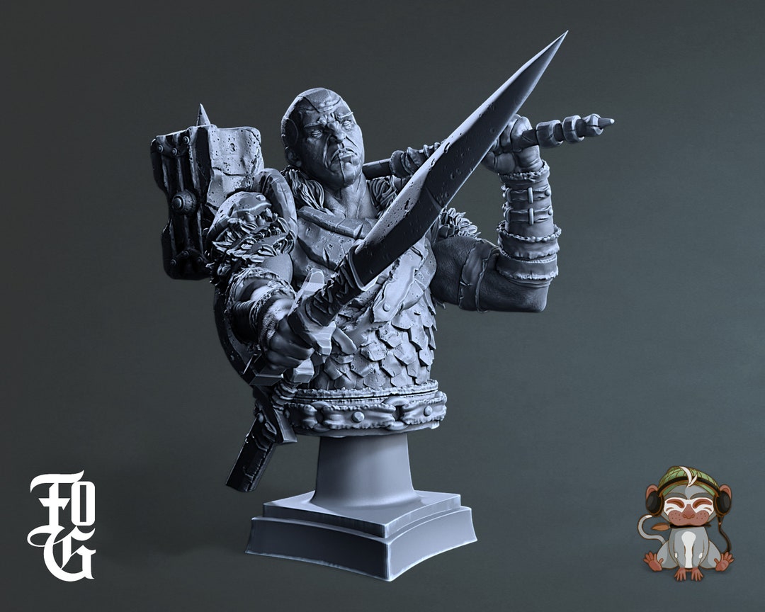 Goliath Commander Dungeons and Dragons Bust 3D Print | Flesh of Gods | 80mm - Etsy