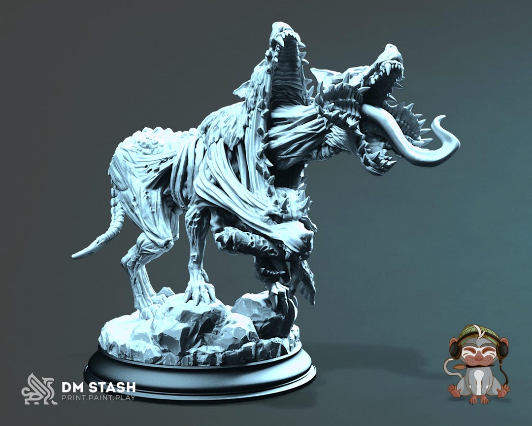 Blood Hound Dnd Miniature 3D Print for Painting, Dungeons and Dragons ...
