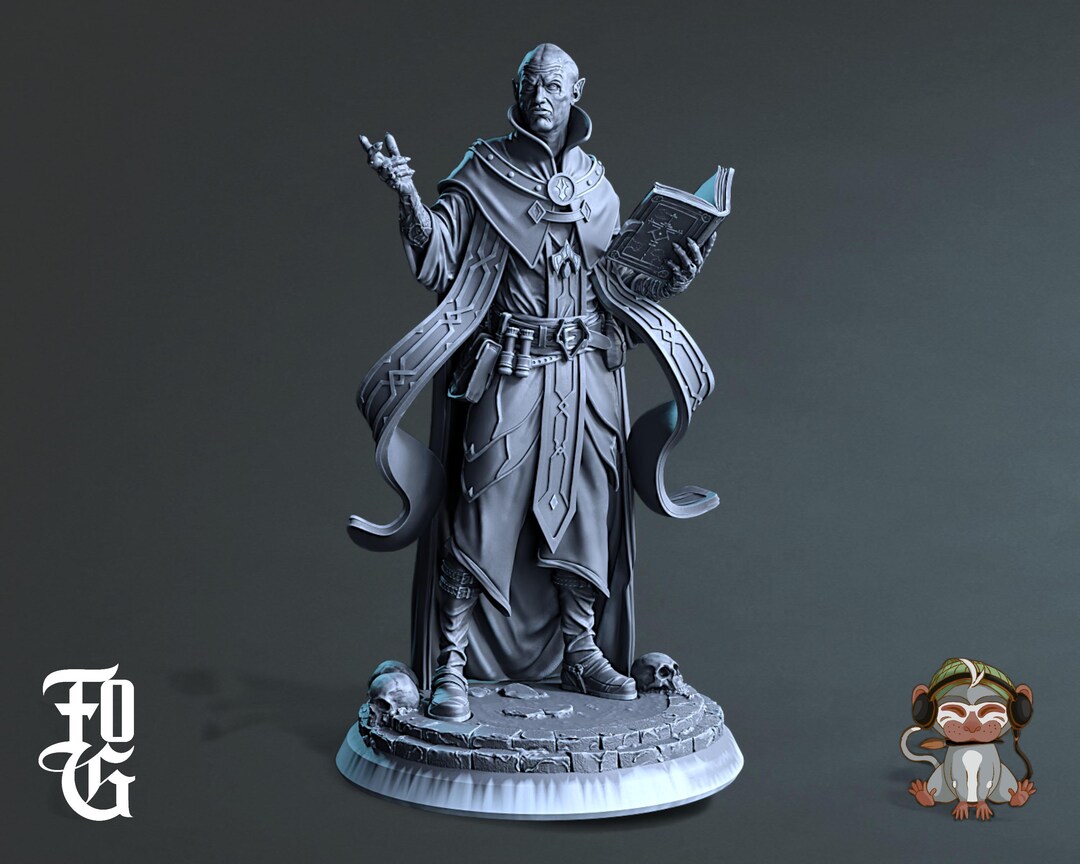 Void Wizard Dnd Miniature 3D Print for Painting, Dungeons and Dragons ...