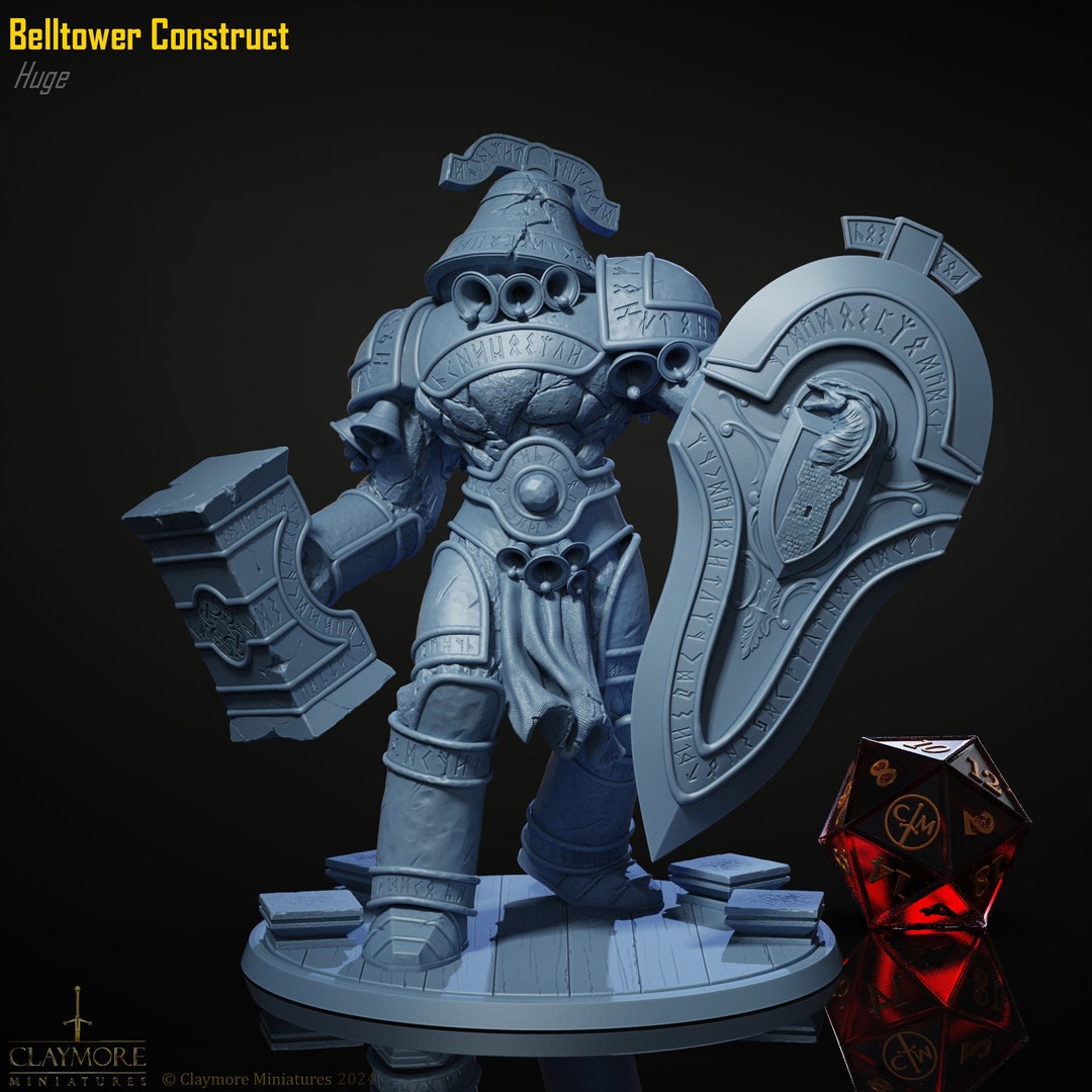 Belltower Construct Dnd Miniature 3D Print for Painting, Dungeons and ...