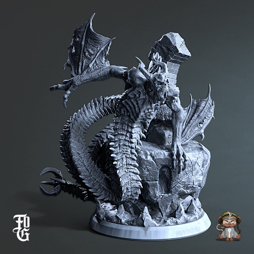 Archdevil Geryoth High Quality Dungeons and Dragons Miniature 3D Print | Flesh of Gods | 28mm ...
