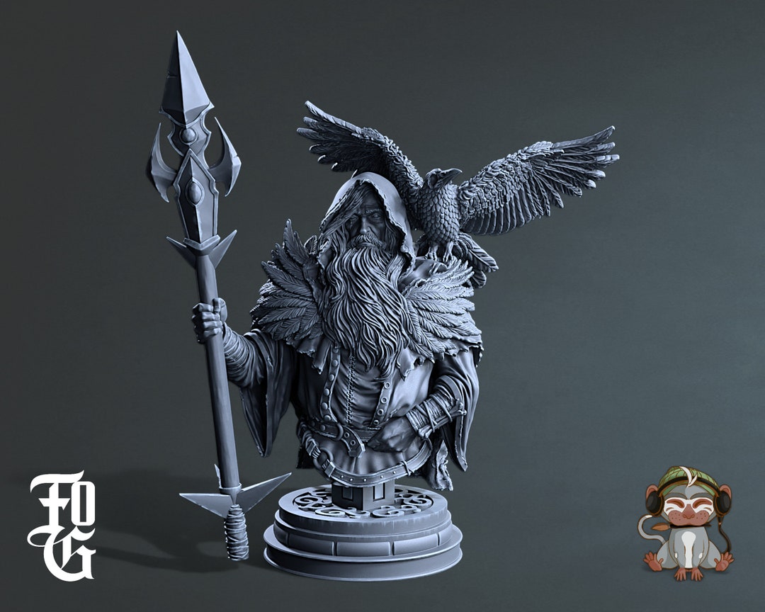 Grimnir Ravenborn Dungeons and Dragons Bust 3D Print | Flesh of Gods ...