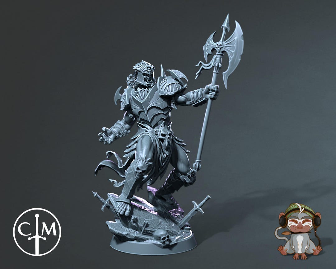 Orc Fighter Dnd Miniature 3D Print for Painting, Dungeons and Dragons Tabletop RPG | Claymore ...