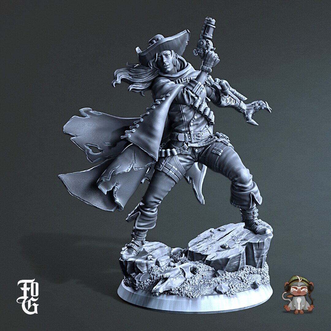 Elara, Clockwork Western Huntress Fantasy Tabletop RPG Hero DnD ...